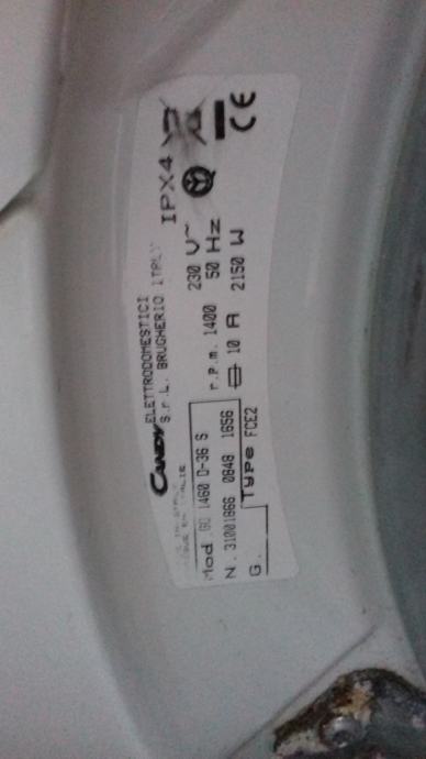 Perilica rublja Candy GO 1460-dijelovi