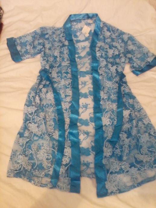 NOVI ŽENSKI PLAVI PROZIRNI OGRTAČ