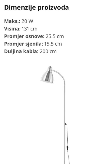Ikea podna lampa