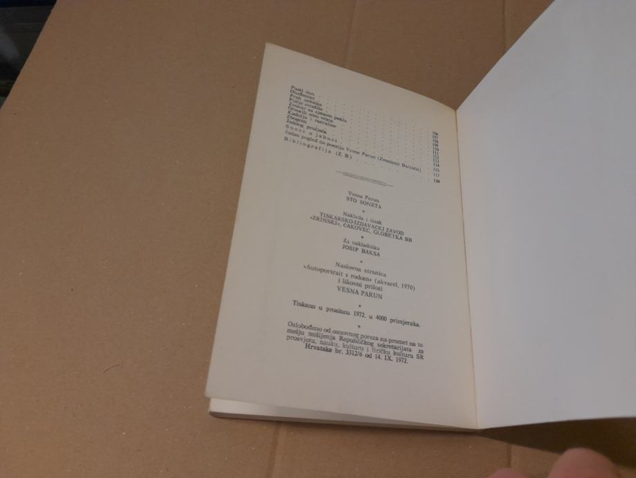 Vesna Parun-Sto soneta (1972.)+kritika od Igora Mandića iz 1972. god.