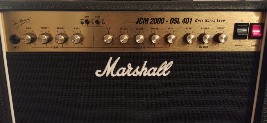 Marshall JCM 2000 DSL 401 + navlaka + footswitch za reverb
