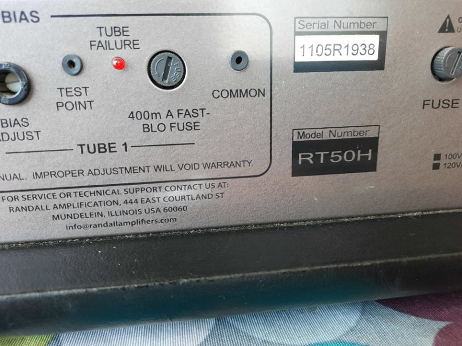 RANDALL RT50 - POJAČALO LAMPAŠ 50W