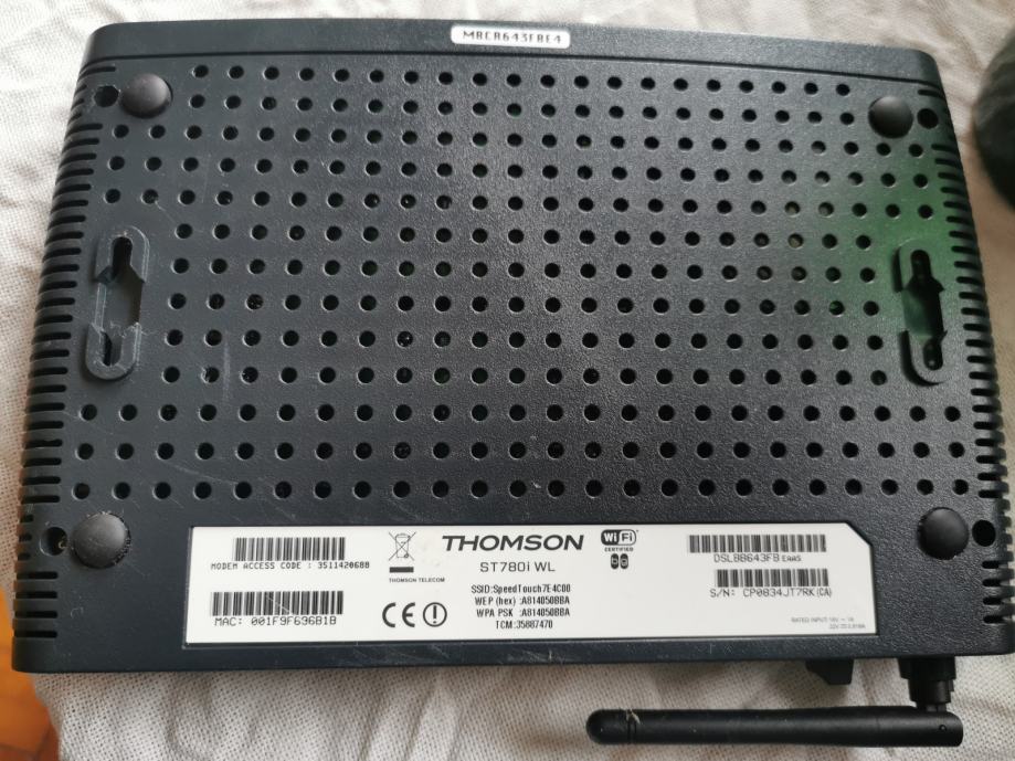 DSL ADSL Modem router Thomson Speedtouch ST780i WL