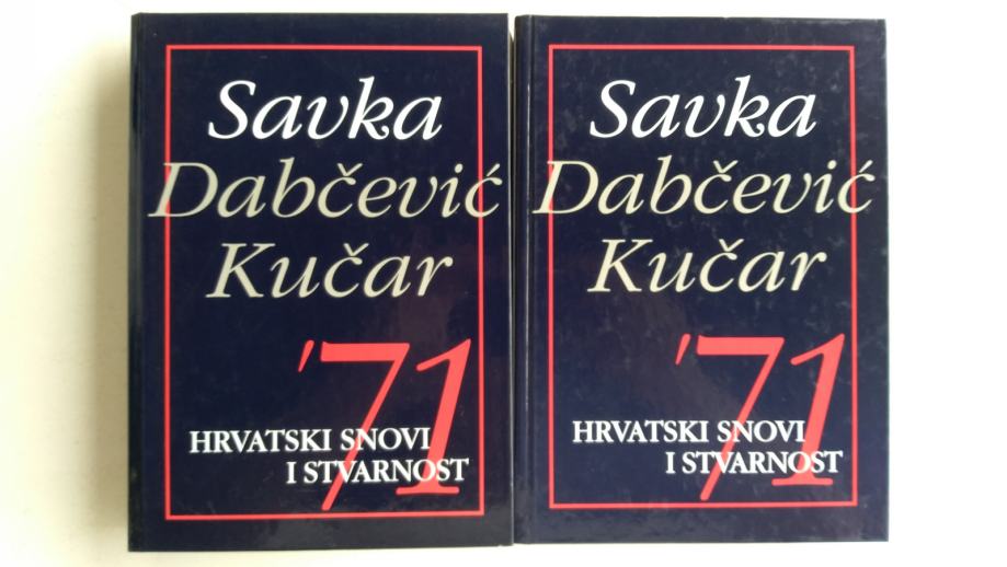 Snovi i stvarnost 1 i 2 Savka Dabčević Kučar