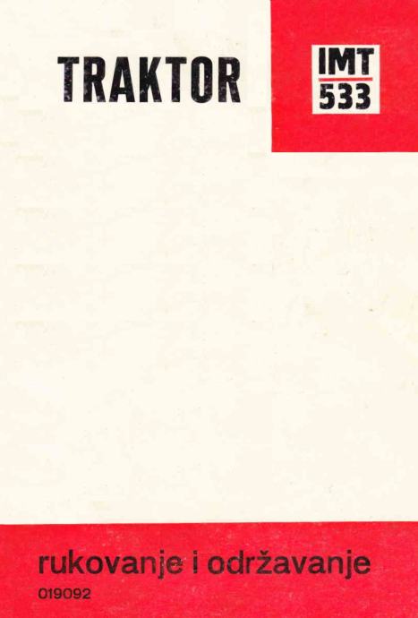 IMT 533 - Radionički Priručnik i Katalog Dijelova - Orginal