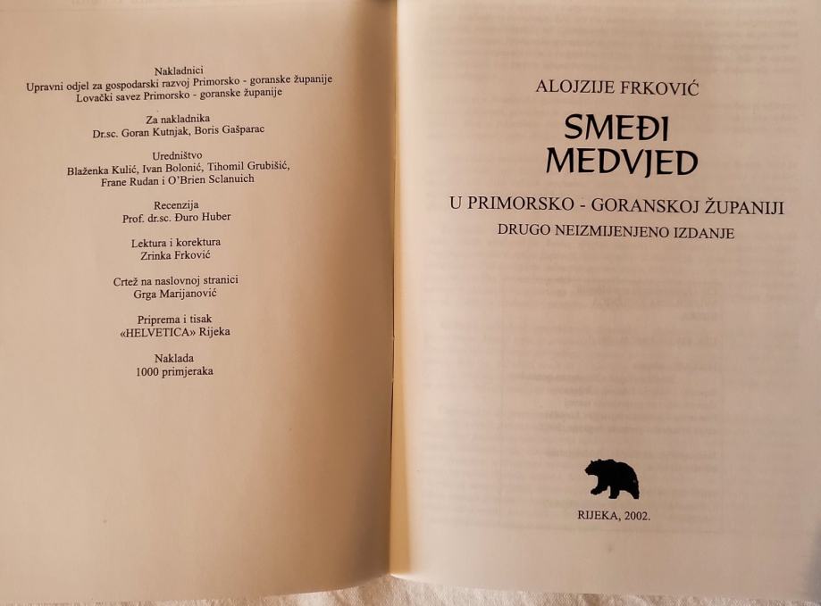 SMEĐI MEDVJED U PRIMORSKO - GORANSKOJ ŽUPANIJI
