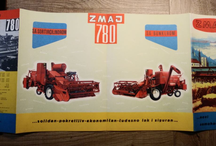ZMAJ Zemun - lot starih prospekata iz 50/60-tih ( kombajn 780 i dr.