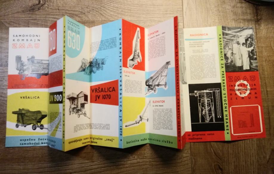 ZMAJ Zemun - lot starih prospekata iz 50/60-tih ( kombajn 780 i dr.