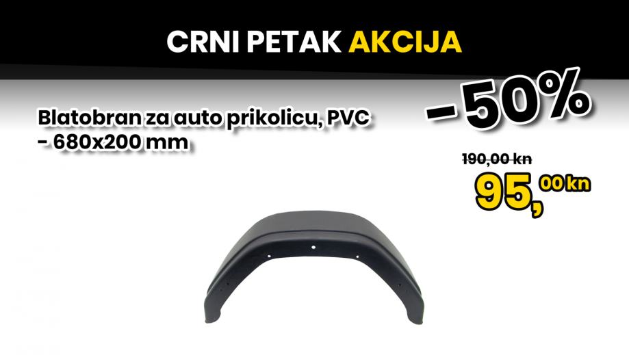 Blatobran za auto prikolicu 680x220 mm **AKCIJA -50%** CRNI PETAK