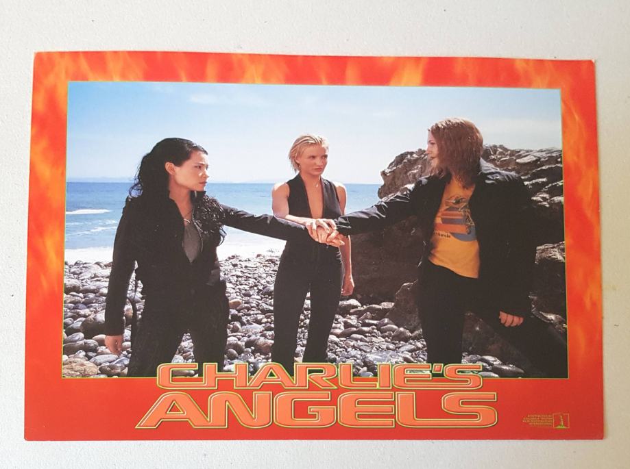 Charlies Angels (2000) set of 6 US lobby cards Cameron Diaz, Drew Bar