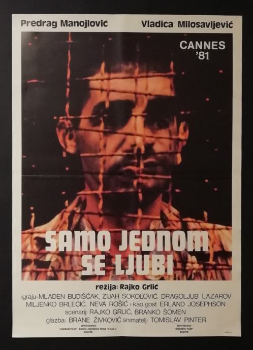 Poster, plakat, film - Samo jednom se ljubi - Dalibor Martinis