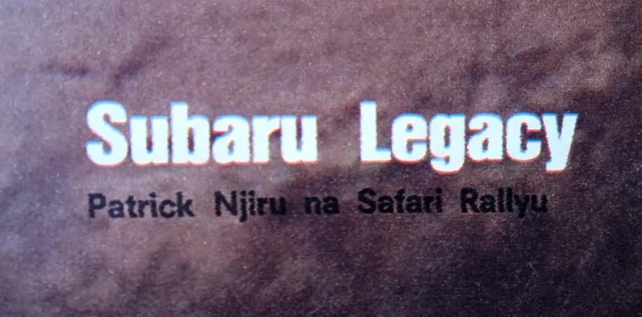 POSTER - SUBARU LEGENCY Patrick NJiru Safari Rally - Auto klub 1990