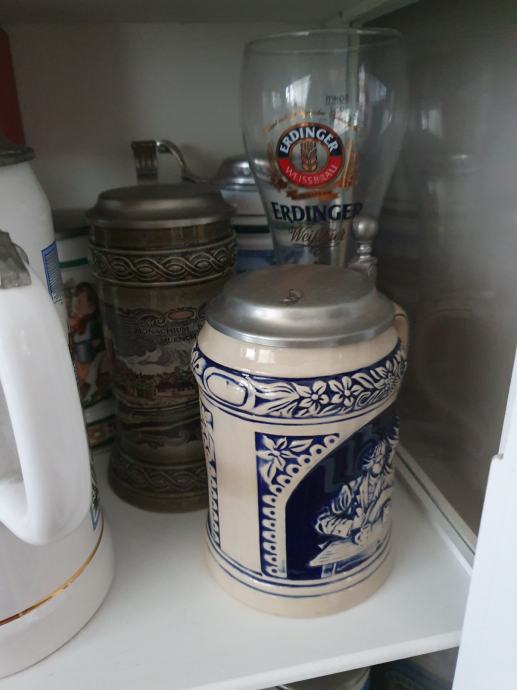 Set za rakiju i krigle sa lovackim motivom