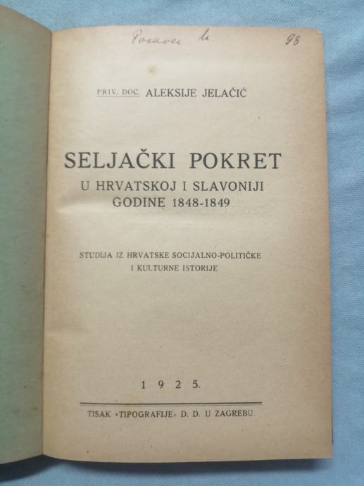 Aleksije Jelačić – Seljački pokret u Hrvatskoj i Slavoniji