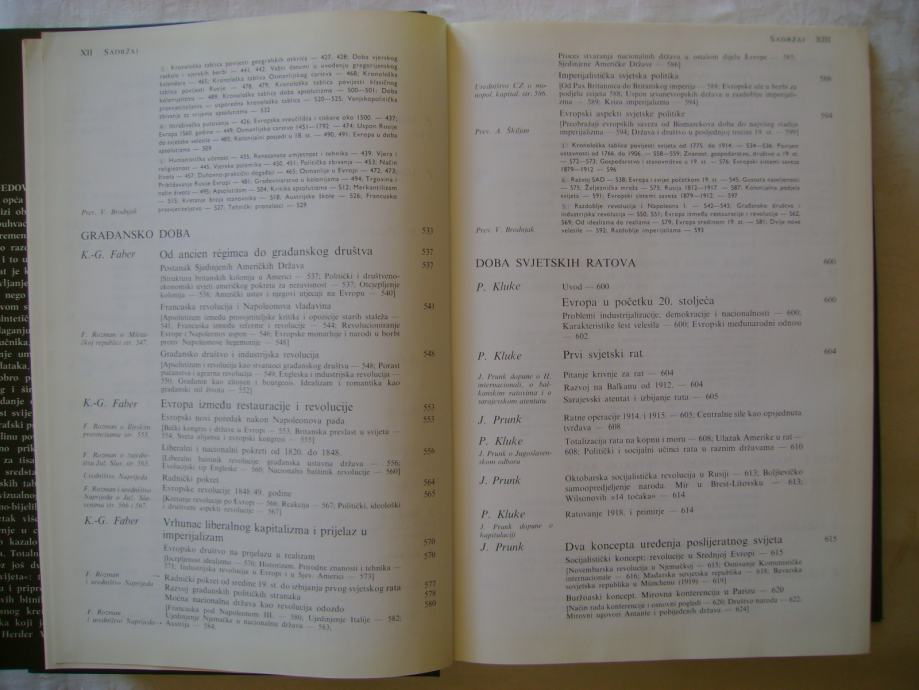 Povijest svijeta od početka do danas; glavni urednik Milan Mirić -1990