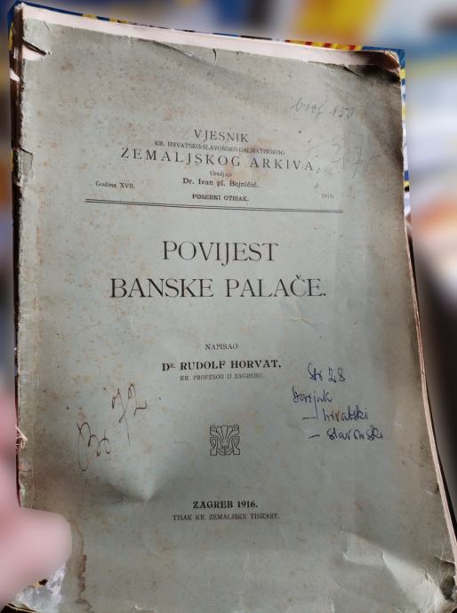 Rudolf Horvat - Povijest Banske palače