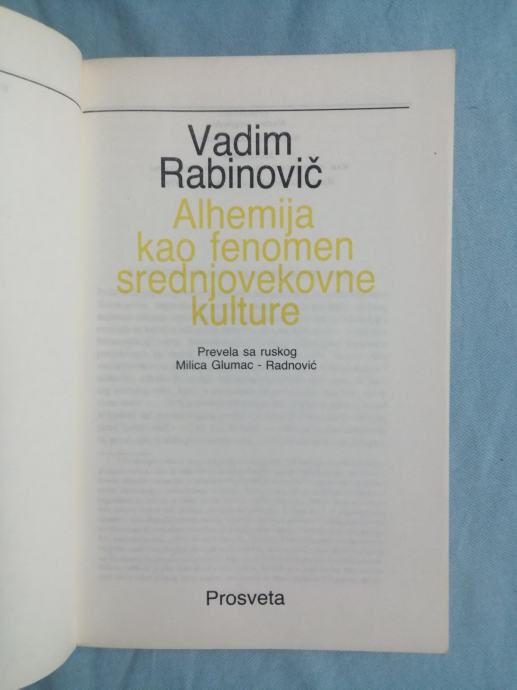 Vedim Rabinovič – Alhemija kao fenomen srednjovekovne kulture (AA49)