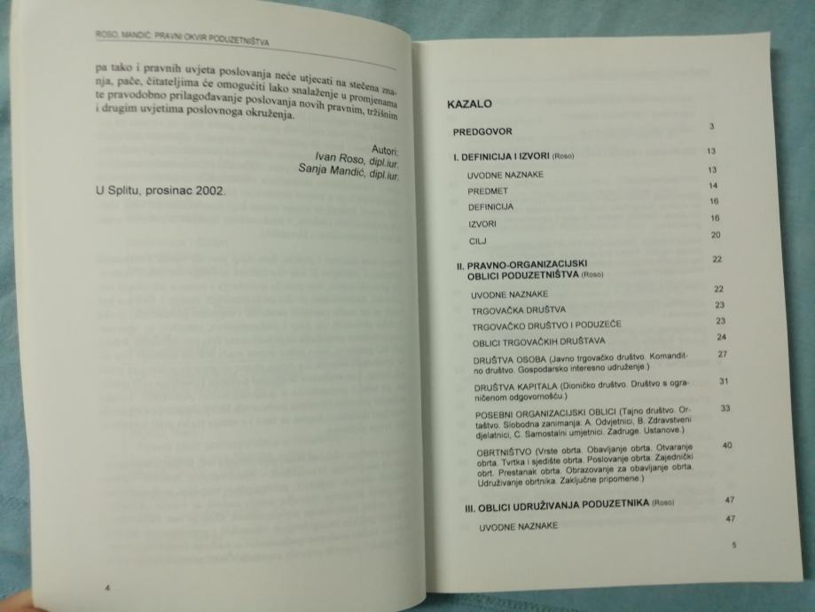 Ivan Roso i Sanja Mandić – Pravni okvir poduzetništva u Hrvatskoj
