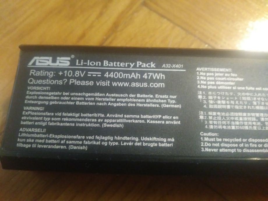[ASUS X401A X401A1 X401U X501A X501A1 X501U] 4400 mAh BATERIJA