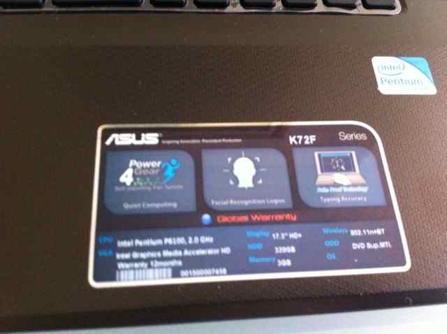 ASUS K72F u djelovima