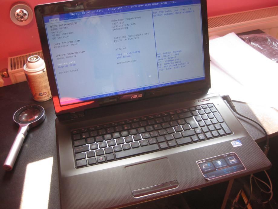 ASUS K72F u djelovima