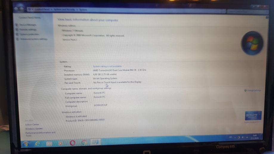 COMPAQ 610 615 DIJELOVI