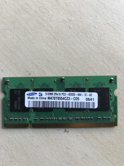 RAM za laptop DDR2 1GB, 512MB
