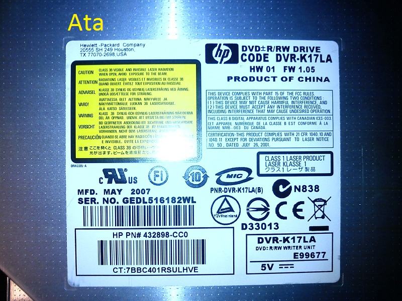 DVD pržilica za notebook - ata/sata