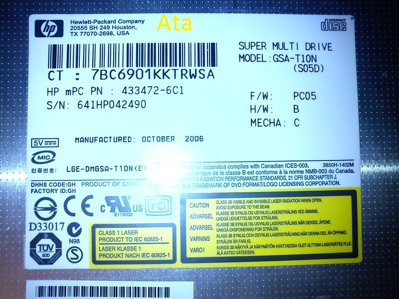 DVD pržilica za notebook - ata/sata