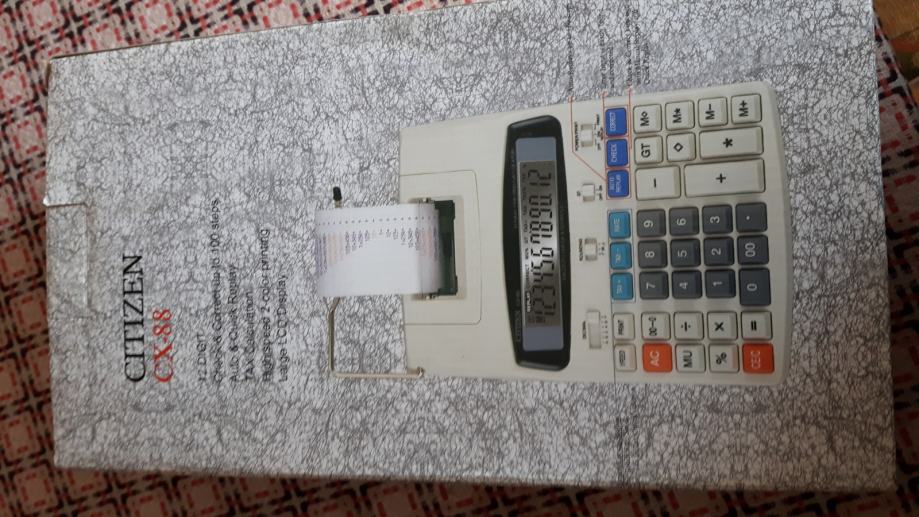 Kalkulator digitron s ispisom na traku Citizen CX-88
