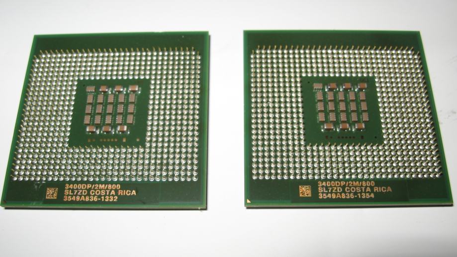 2x Intel Xeon 3.4 GHz ( SL7ZD ), socket 604 + bakreni hladnjak