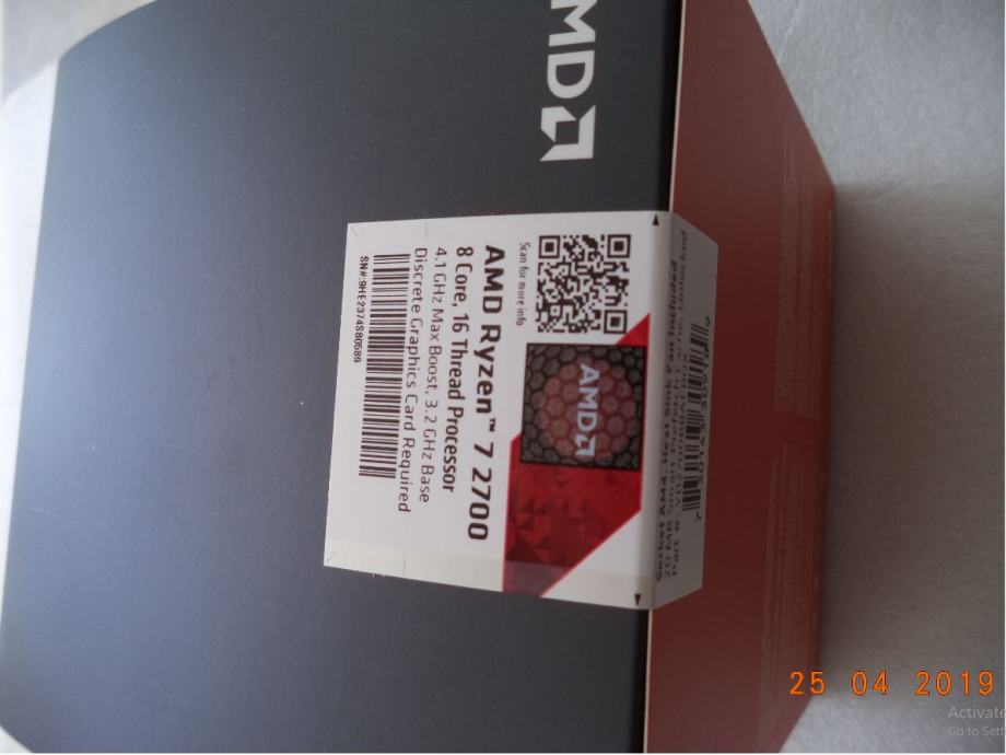 AMD Ryzen 7-2700 (3,2GHz do 4,1GHz, 20MB C/T: 8/16) AM4 procesor