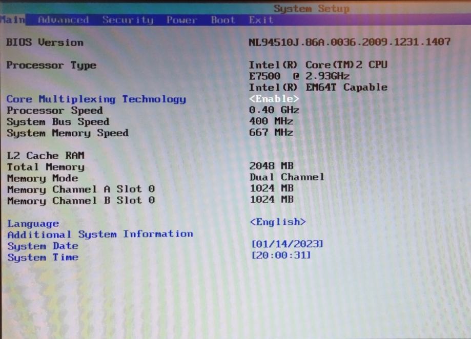 INTEL E7500 @ 2.93GHz + MBO INTEL + 2gb RAM