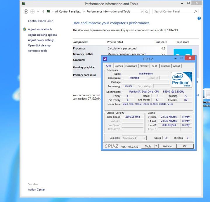 Procesor Intel Pentium DualCore 2.60GHz E5300