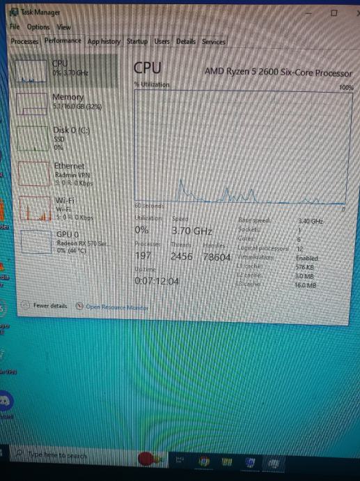 Ryzen 5 2600 3.6GHz/ 4.2GHz,L3 Cache 16MB,Process 12nm CPU i GPU proda