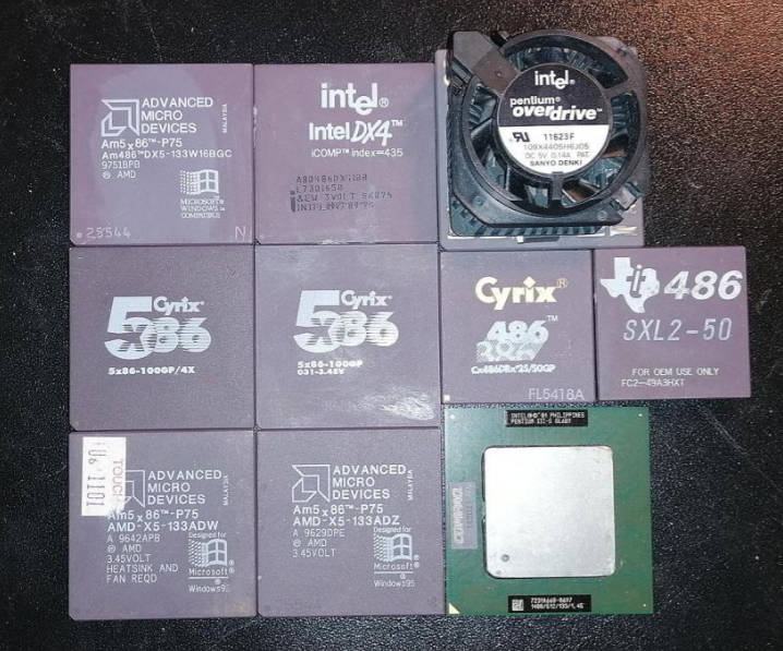 Retro procesori 286 386 486 Pentium Celeron AMD K6 Cyrix Intel