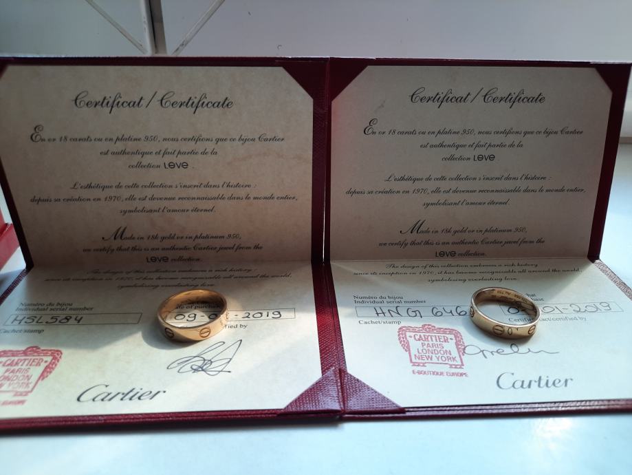 Cartier Love prsten 18k žuto zlato, 66mm