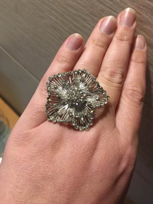 Lot: 4 prstena i kopcica za kosu