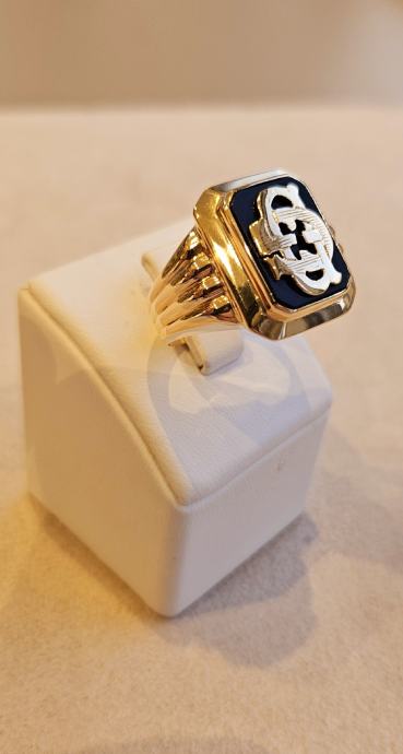 muski prsten zlato pecatnjak 585 onyx