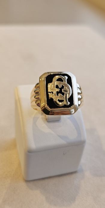 muski prsten zlato pecatnjak 585 onyx