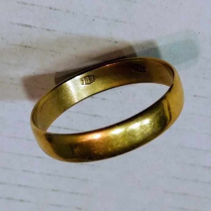 PRSTEN ZLATNI - BURMA 750/18 K – 4 gr. zlata -promjer - ccc 22 mm