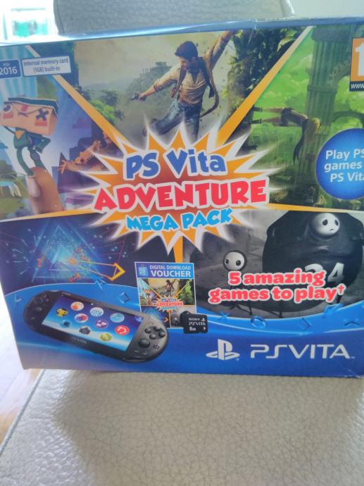 PS Vita 2016 + Adventure Mega Pack + 8GB - Mem Card