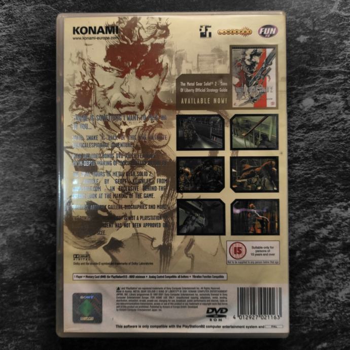 ps2 Metal Gear Solid 2 ps2