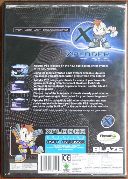 Xploder cheat system PS2