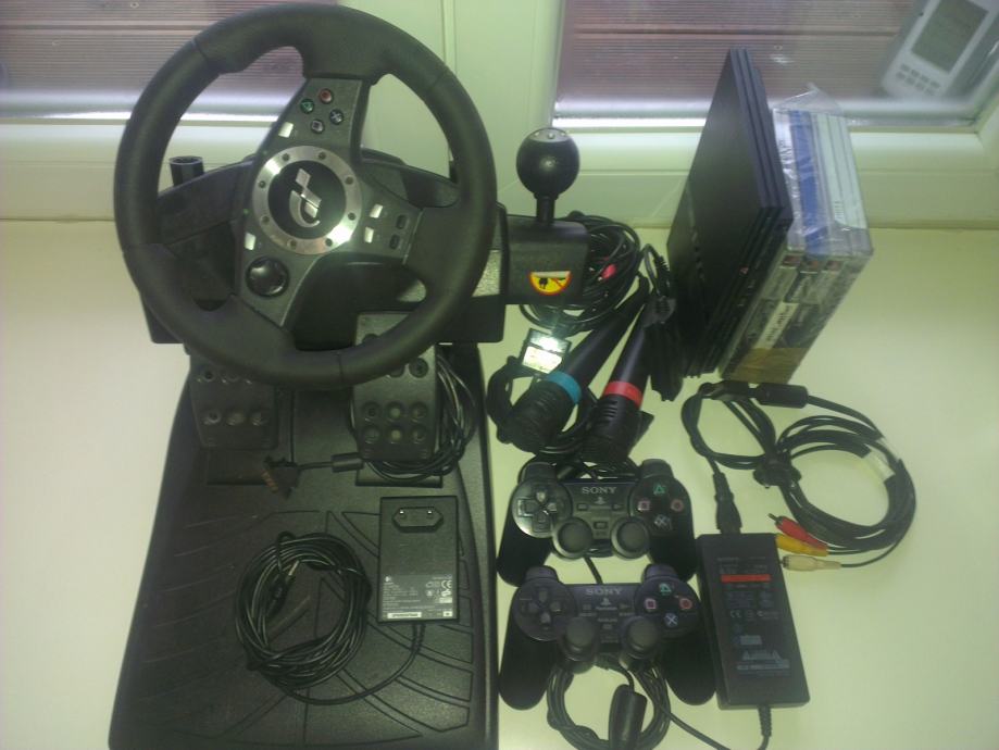 volan Logitech Gt Driving Force Pro + GRATIS Ps2 Slim i dodatna oprema