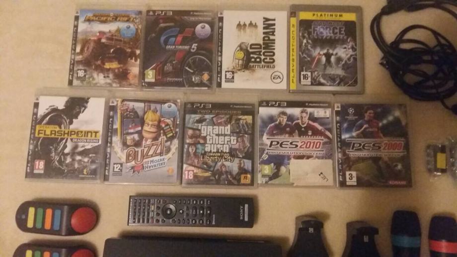 SONY PLAYSTATION 3 (CECH-2004B) SLIM (250GB) + OPREMA-VRLO POVOLJNO!!!