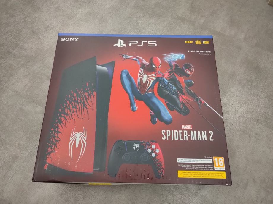 Nova Sony PlayStation 5, Blu Ray Limited edition 825 gb. Spider Man