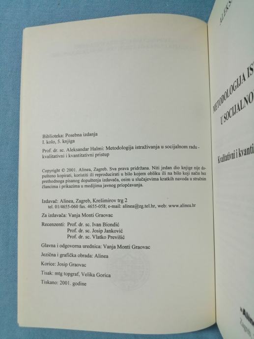 Aleksandar Halmi – Metodologija istraživanja u socijalnom radu (A2)