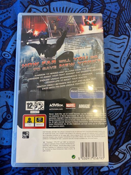 PSP Igrice SPIDER-MAN Godzilla The Punisher