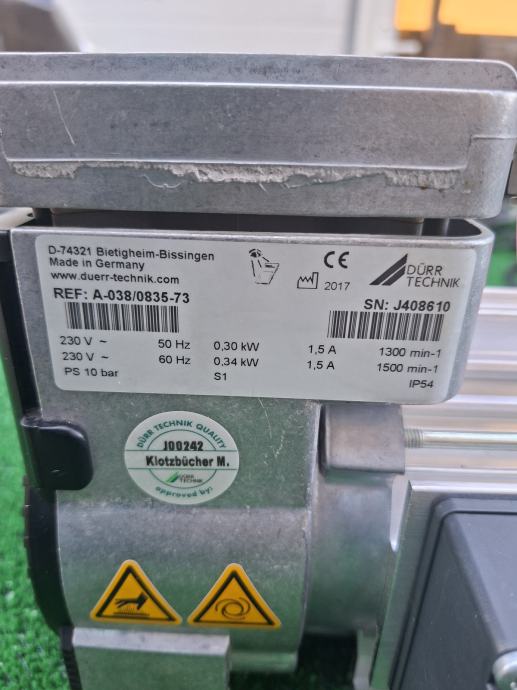 Industrijski bezuljni kompresor Durr Technik A-038 / 0835-73